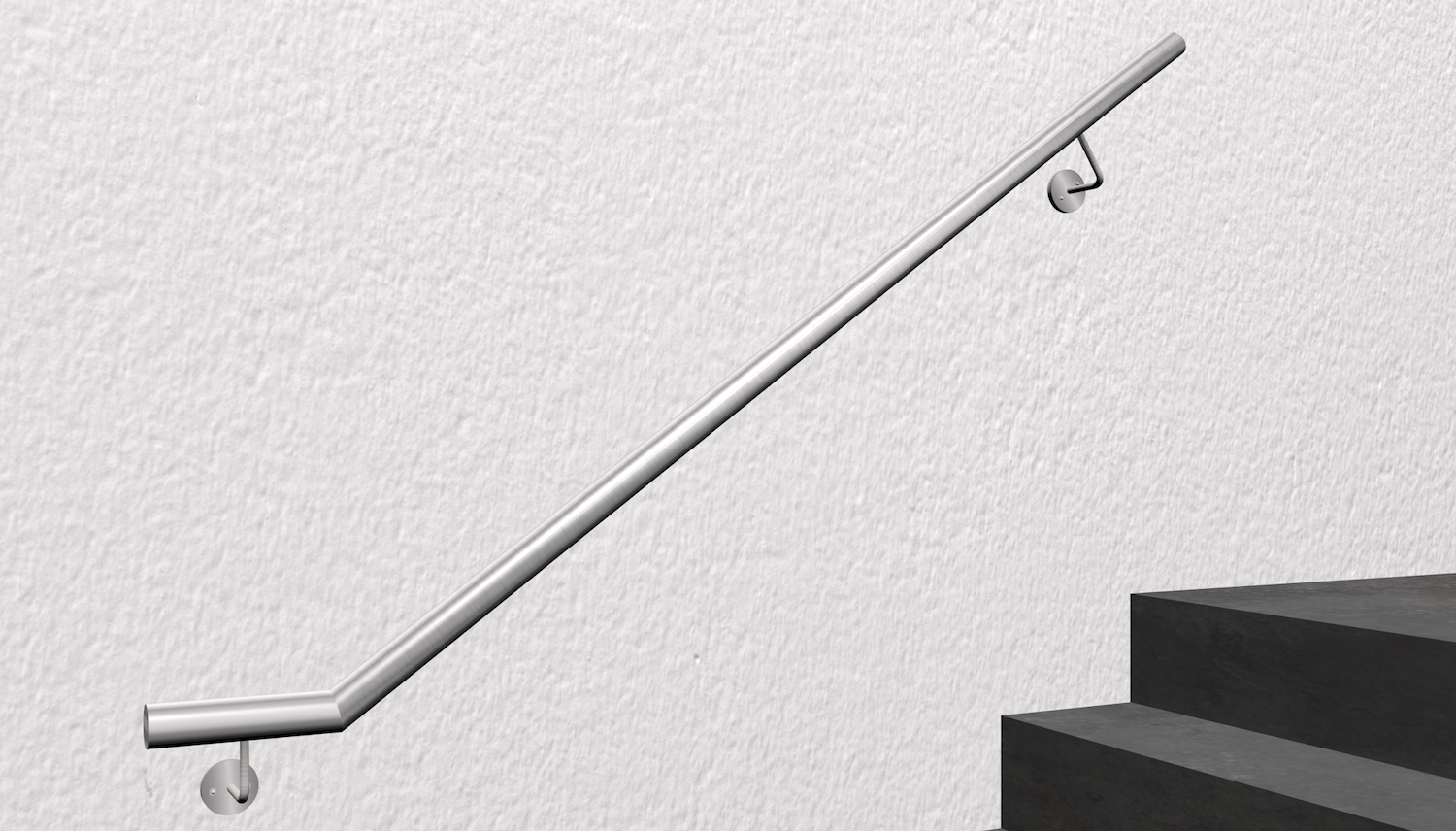 Leuning roestvrij staal V2A of V4A schuin onderaan | metallbau ...